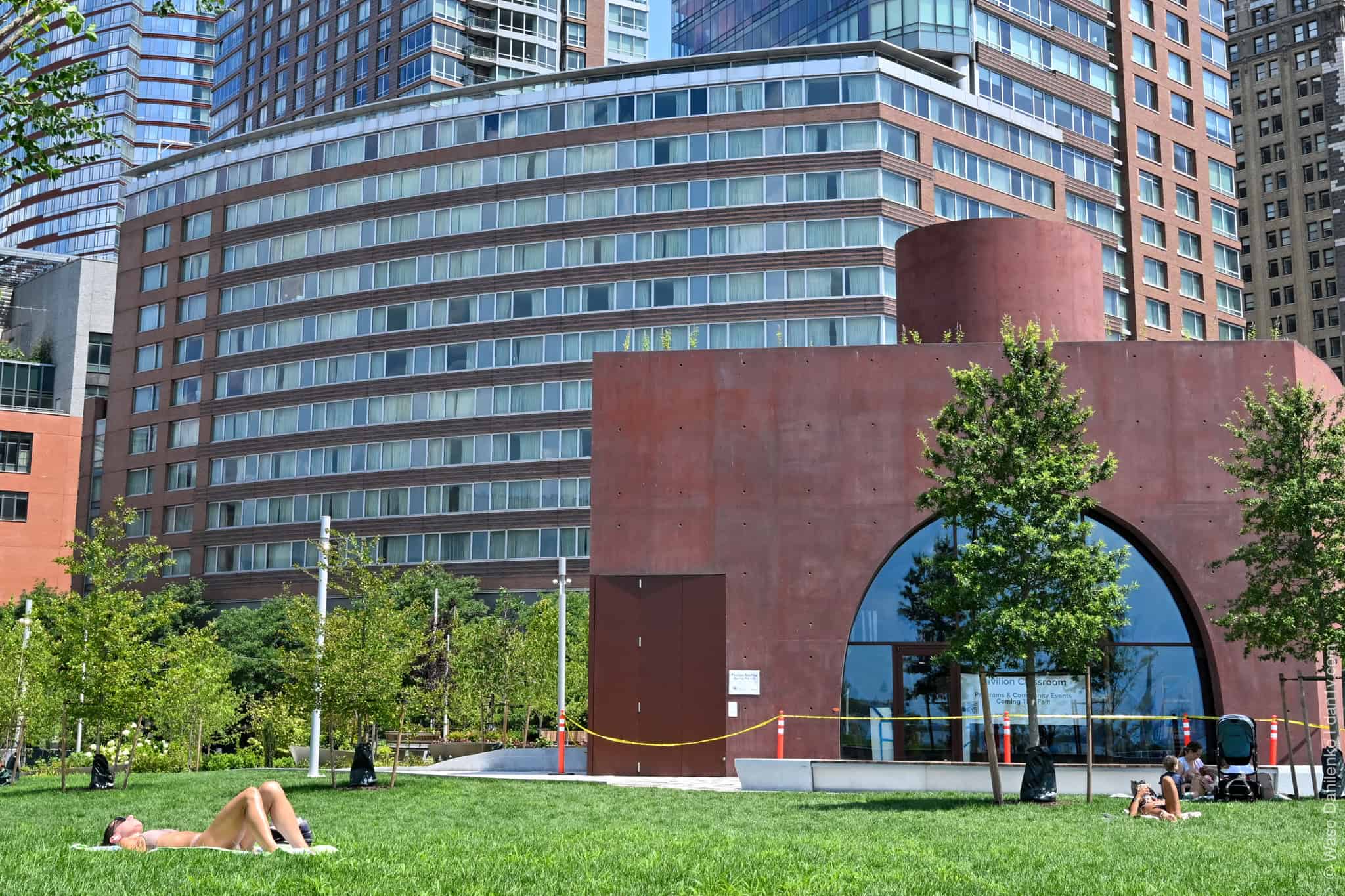 Wagner Park: A New Waterfront Green Space with a View of the Statue of ...
