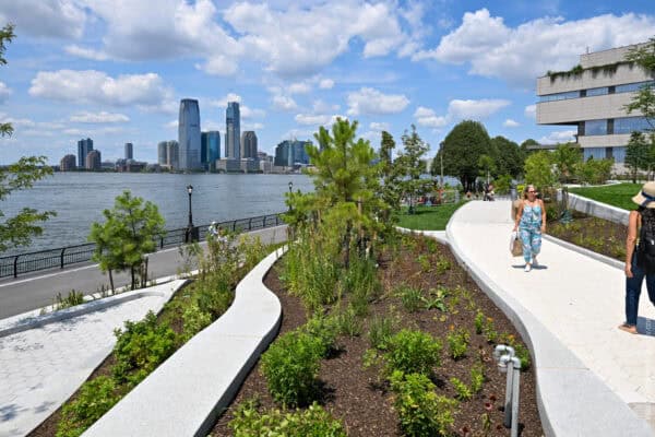 Wagner Park: A New Waterfront Green Space with a View of the Statue of ...